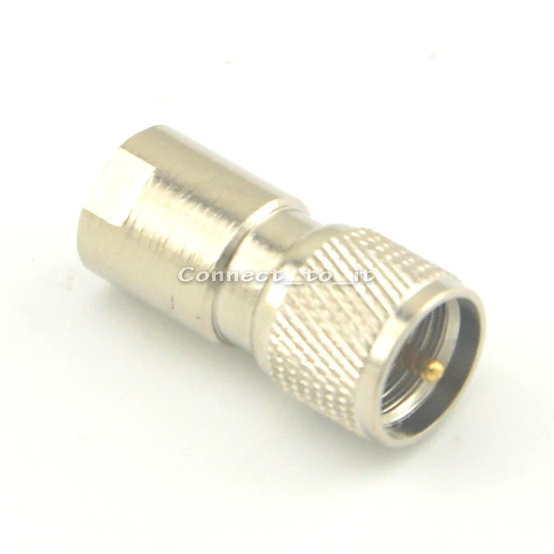 Nickel Plated Fme Male To Mini Uhf Male Straight Connector Rf Coax ...