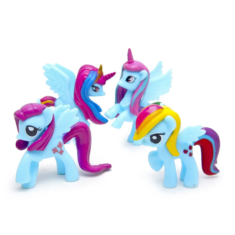 4pcs/Set My Little Pony Toys Friendship Is Magic PVC Action Figures Set ...