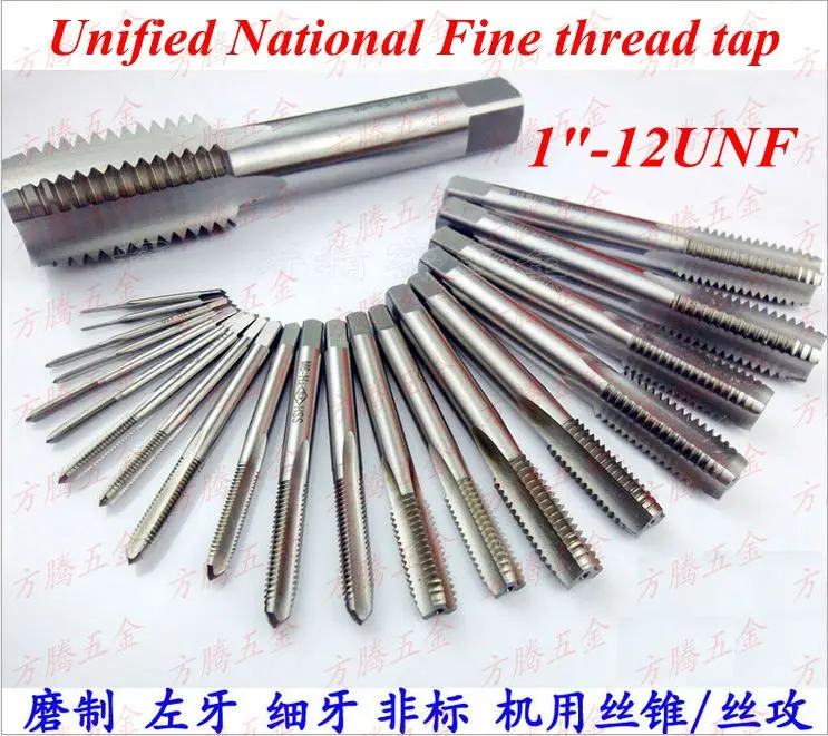 1 " 12UNF thread tap, roscado UNC y UNF set 1 unid de tornillo de la ...