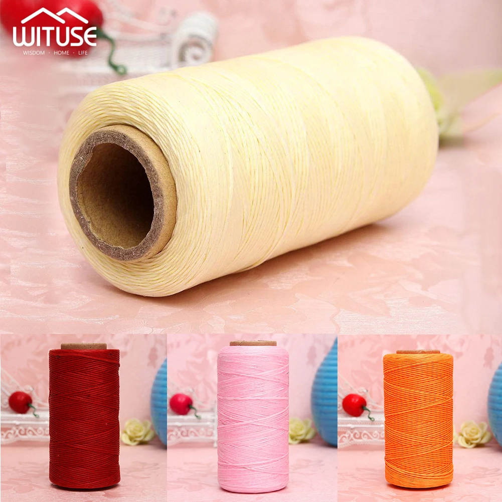 12 X Waxed Threads 1.0mm 50 meters Long Flat Waxed Thread Waxed String ...