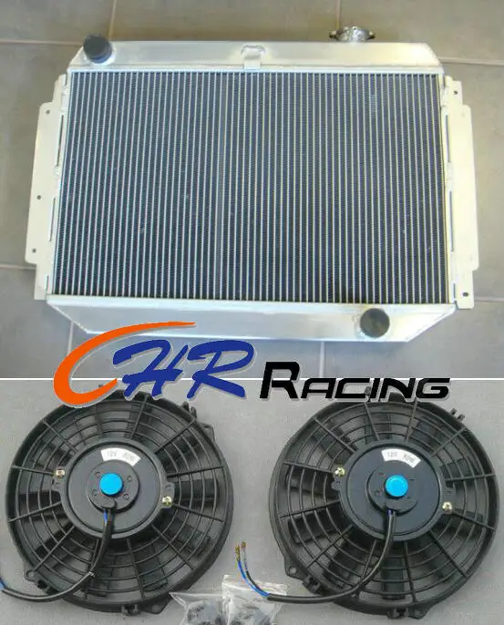 aluminum radiator & plastic fans for Holden Torana LJ LC LH LX V8 chevy ...