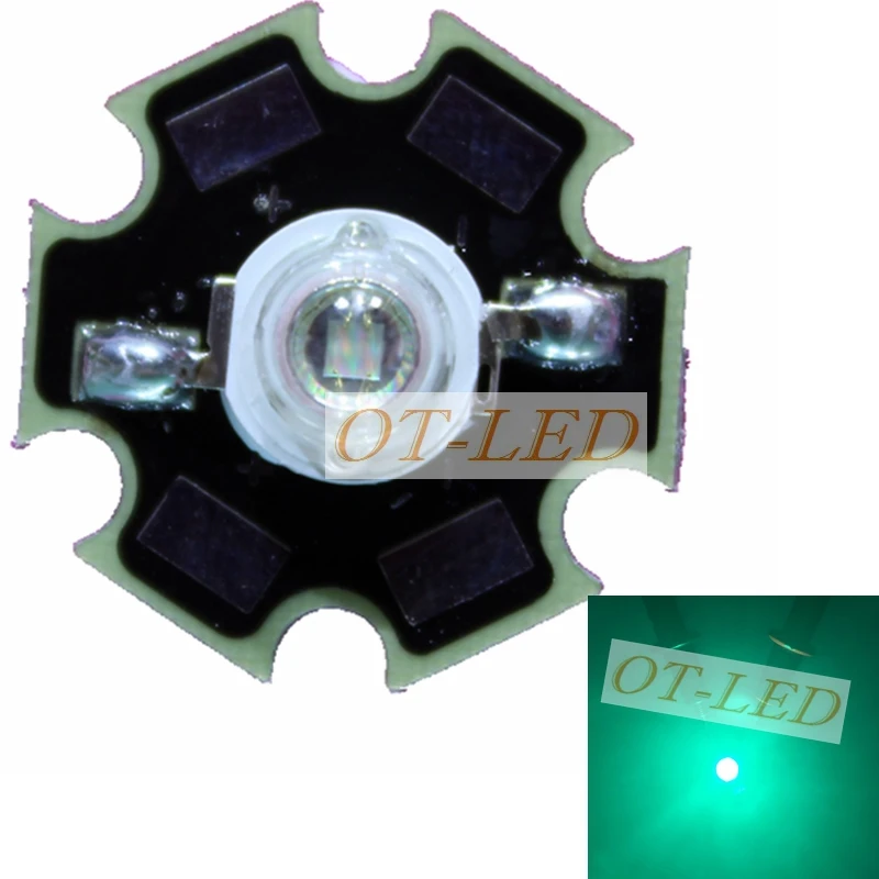 10PCS 3W Cyan Led Emitter Light 490nm 495nm 3.2 3.4V 350mA 600mA On ...