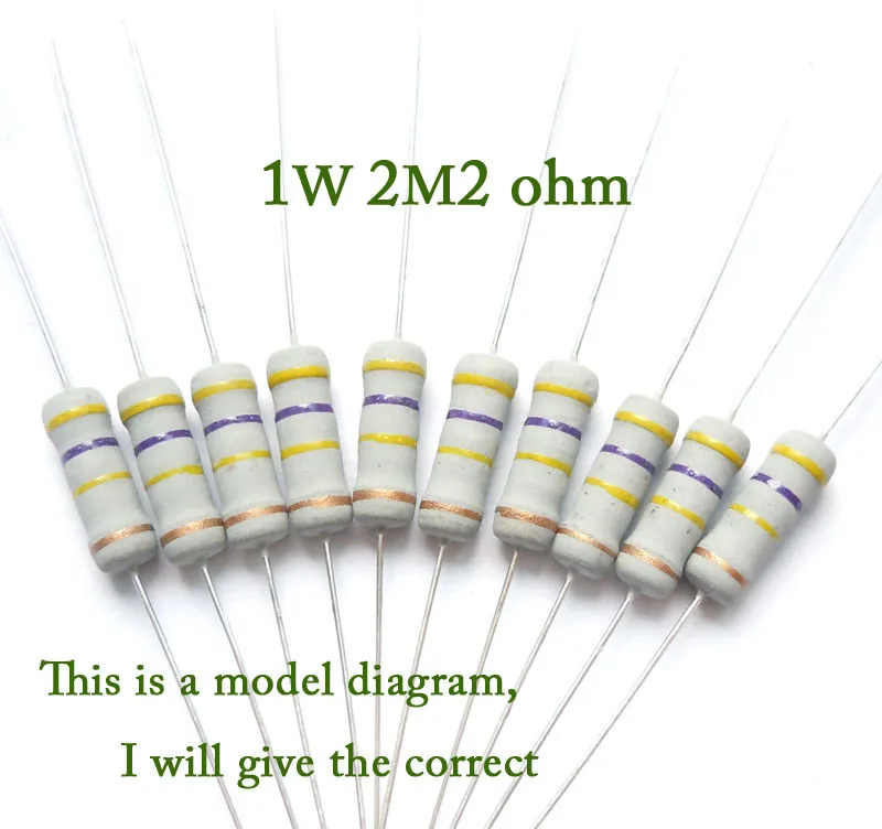 1w 2.2M ohm 2M2 2m2 2.2m ohm 2200000 ohm 100% Original New Fixed ...