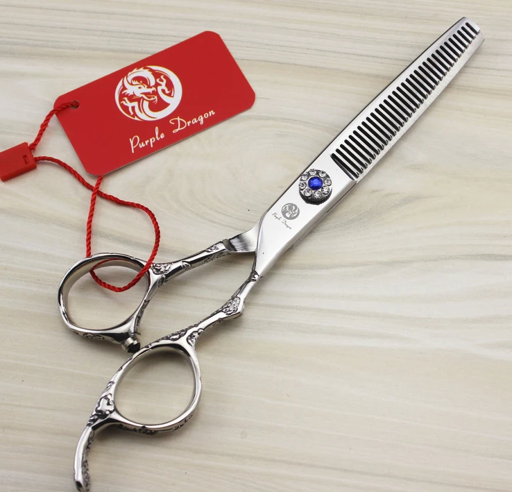 6.5inch Thinning Barber Hair Teeth Silver Scissors Stainless Hair ...