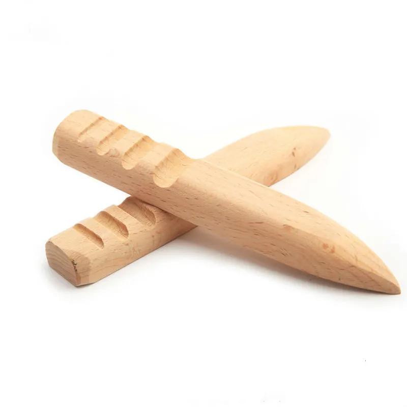 Hardwood polishing rod DIY handmade beech leather edge treatment ...