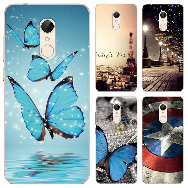 Case For Redmi 5 Cover Cute Animal Printing Drawing Patterned Silicone ...