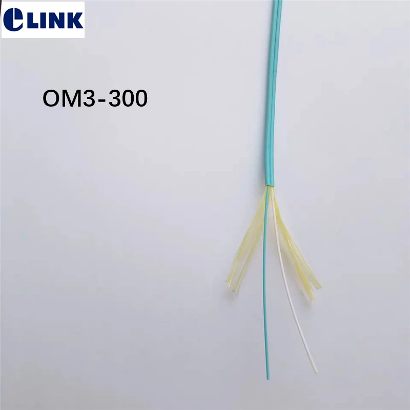 fiber optic duplex cable 2000m OM3-300 2.0mm aqua color indoor LSZH for ...