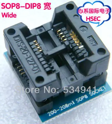 Free-Shipping-SOP8-to-DIP8-Wide-200-208mil-Socket-SOIC8-DIP8-sop8-to ...