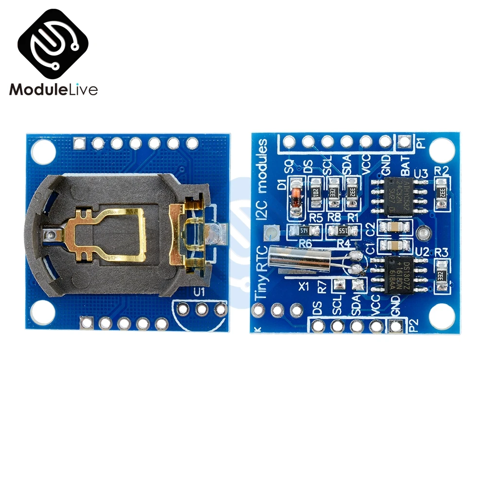 Módulo de reloj en tiempo Real para Arduino AVR ARM PIC Tiny RTC I2C DS1307 AT24C32, 1 unidad ...