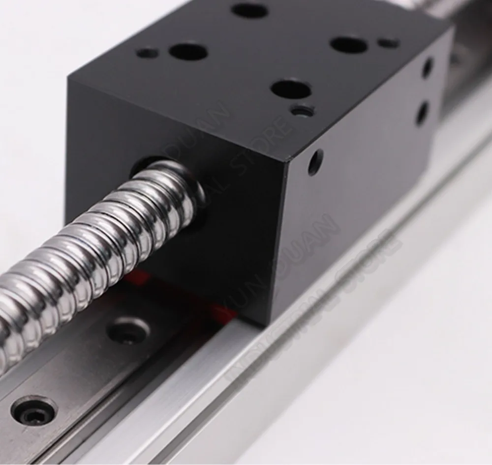 200MM Stroke Slide Table Rail Sliding Linear Stage Ball Screw Rod Guide ...