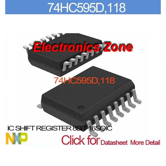 118 IC registro de desplazamiento 8BIT 16SOIC 74HC595D 74HC595 HC595D ...
