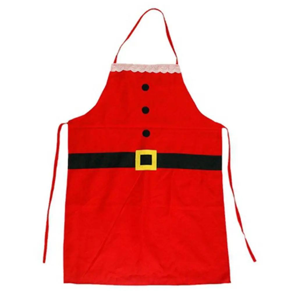Red Santa Claus Christmas Apron Xmas Pinafore Unisex Practical ...