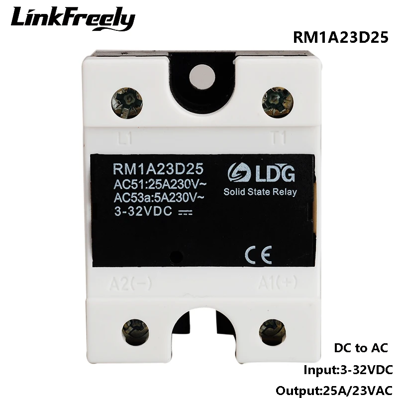 RM1A23D25 SCR 1 Phase AC Solid State Relay 220V,3V 3.3V 5V 12V 24V 32V ...