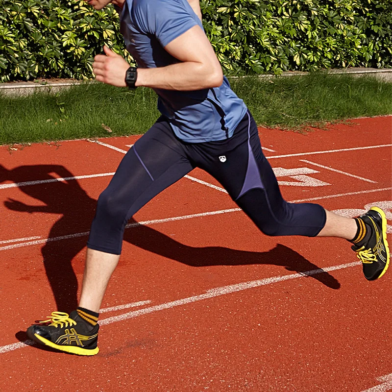 Professional Running Pants Men's3/4 Jogging Pants Gym Clothing Sports ...