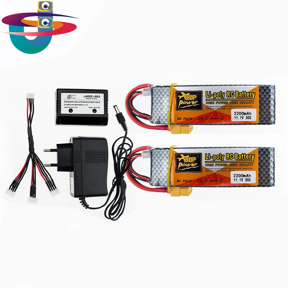 2PCS RC lipo battery 11.1V 2200mAh 25C 3s Lipo Battery For RC ...