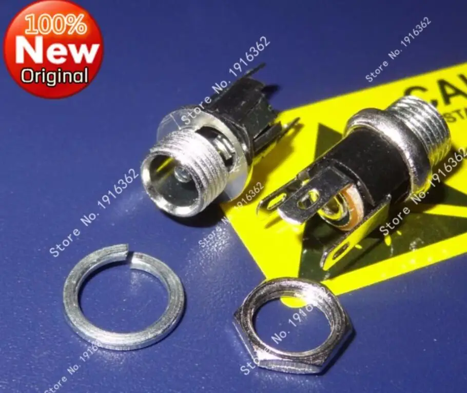 500PCS/Lot DC 025M DC025M Power DC Socket/Jack connector With Nut DC5.5 ...