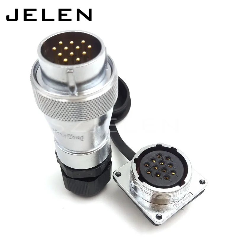 WF28 serie 12 pin waterproof connector IP67 male female connector ...