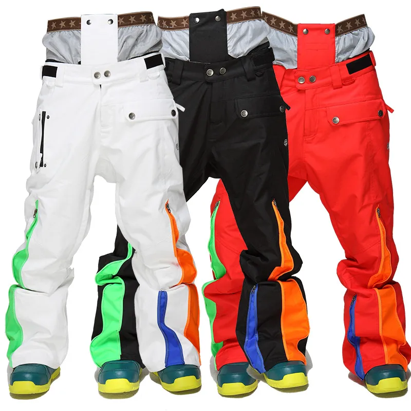 Winte Male Ski Pants Thicken Warm Snowboard Pants Ski Trousers With ...