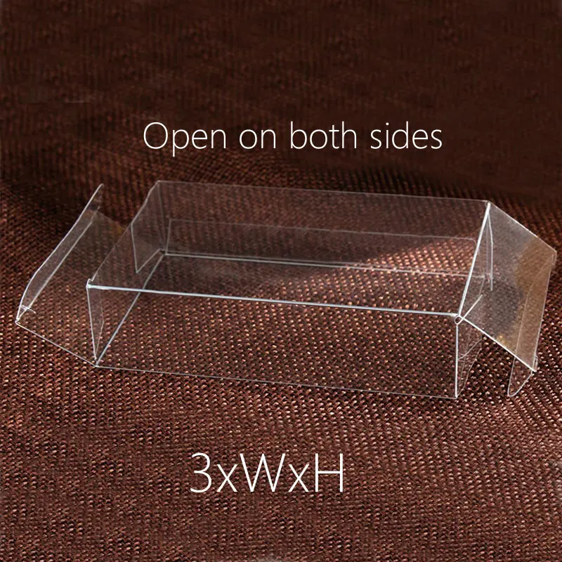 50pcs 3xwxh 2 Open Plastic Box Storage Pvc Box Clear Transparent Boxes ...