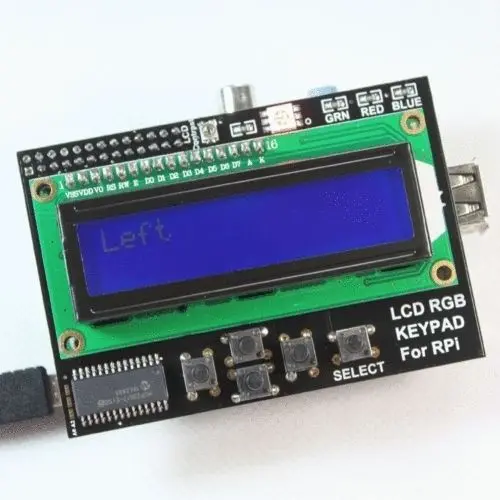 Digital 1602 LCD RGB SCREEN + KEYPAD expansion board FOR RASPBERRY PI ...