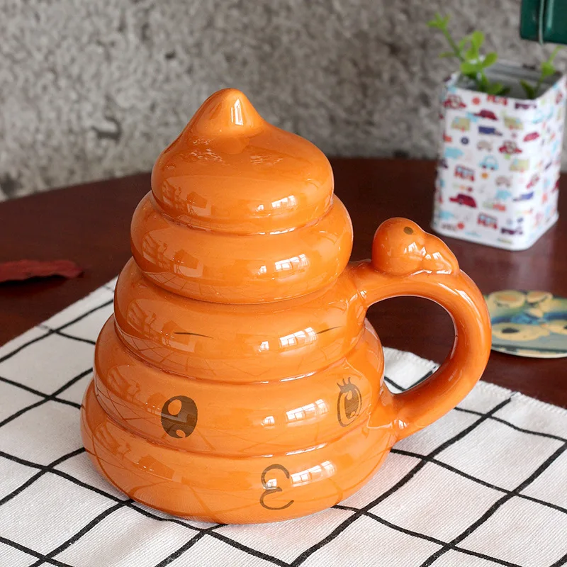 New style stool creative pottery ceramic cup coffee cup mug with lid ...