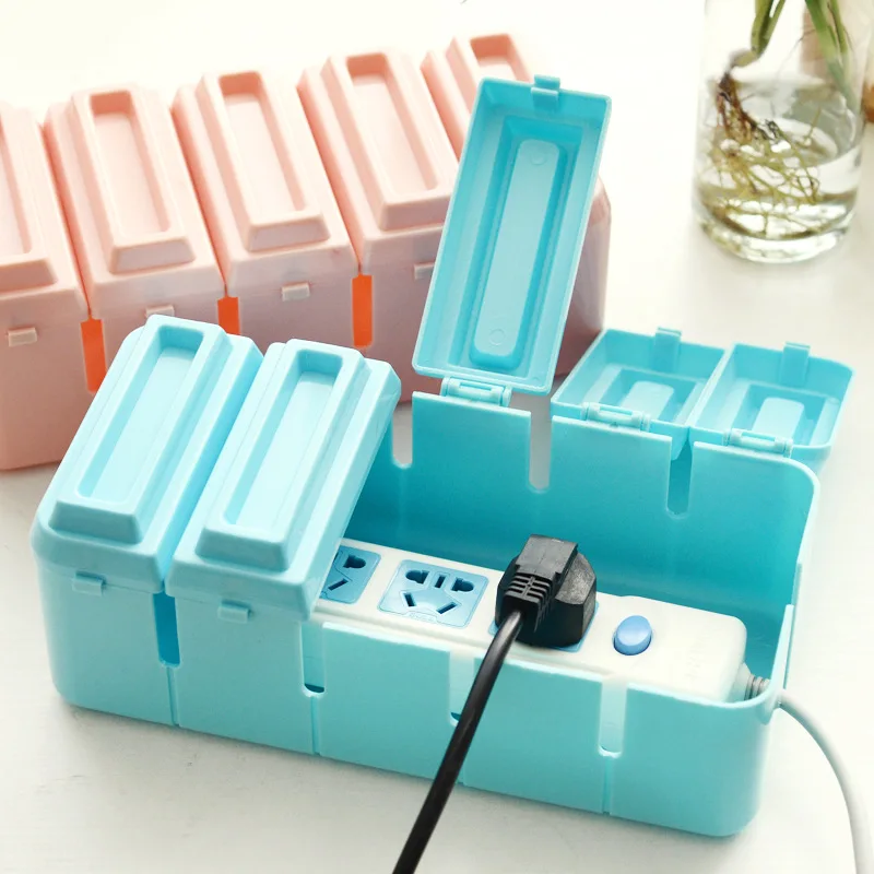 Plastic Wire Storage Box Cable Manager Organizer Box Power Line Storage ...