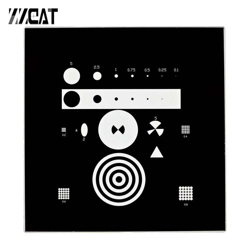 Optical Glass Calibration Board 63x63mm Correction Sheet Microscope ...
