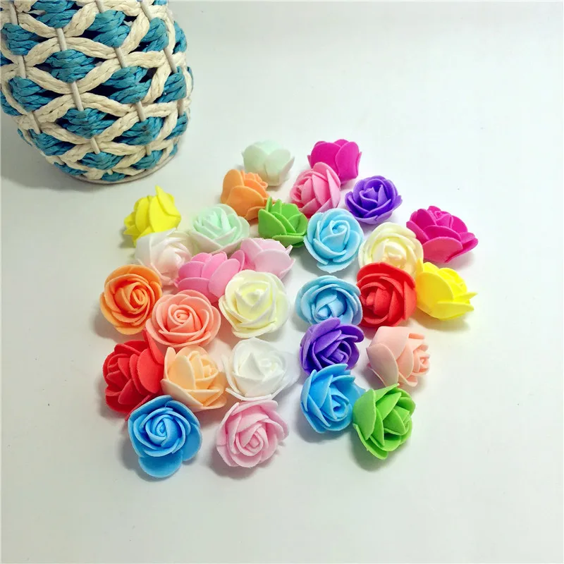 100 Pcs/lot 2cm Foam Beautiful roses Wedding Home Christmas Decoration ...