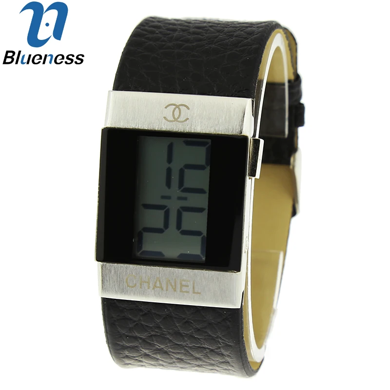 Famous Brand Digital Leather Watch For Mens Sport Led Wrist Women ...