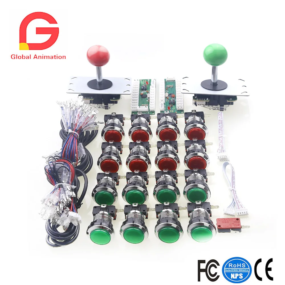 Arcade Control Panel LED Light Bundle Kit Arcade Handles , 16x Fight ...