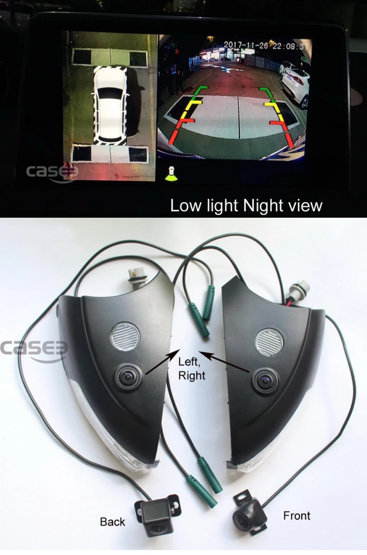 For Toyota Highlander 360 Degree Bird Eye Surround View 4 Way Camera ...