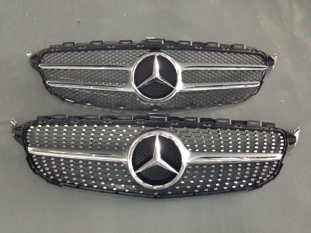 Diamant Kühlergrill Für Benz c klasse w203 w204 w205 hochwertige stern ...