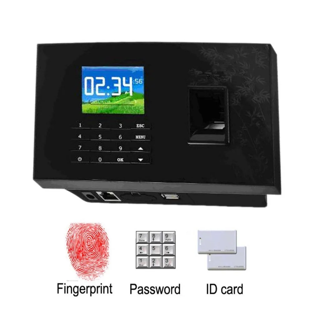 Biometric Fingerprint Attendance Time Clock with ID Card Reader + TCP ...