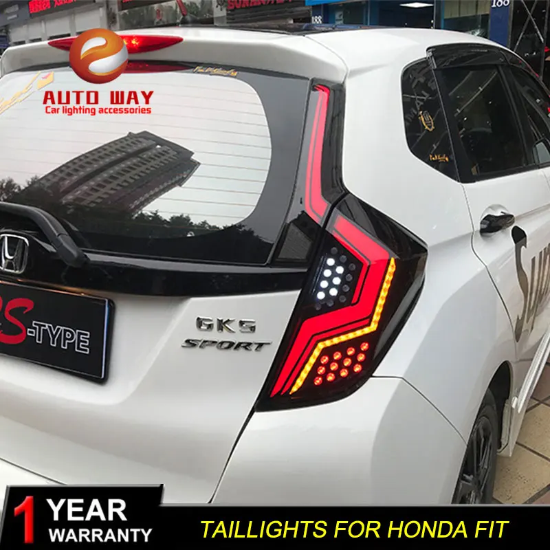 Carcasa de luces traseras de estilo de coche para Honda Fit luces ...