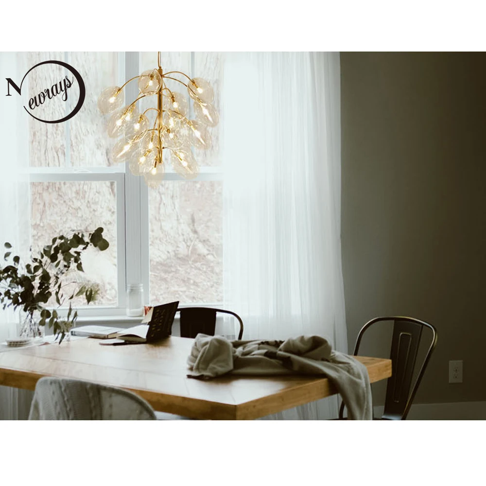 Europe simple grape pendant light LED G4 modern loft hanging lamp with ...