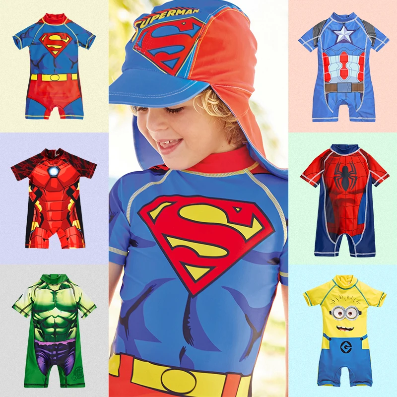 Axesea Boys One Piece Swimsuit Kids Swimwear Children Cartoon Surf Swim ...