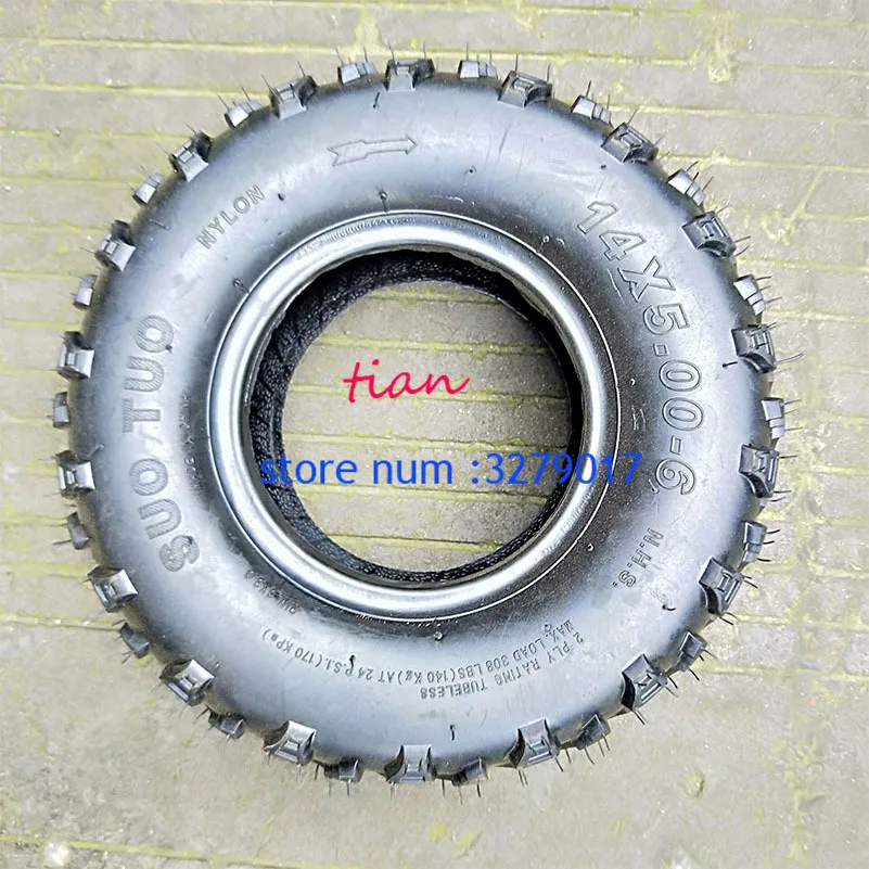 14x5-00-6-Tubeless-Tire-Tyre-ATV-QUAD-Buggy-Mower-Go-kart-Buggy-ATV ...