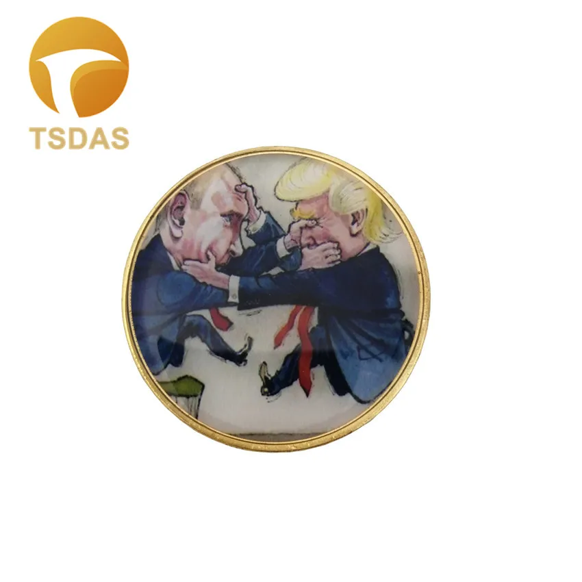 Putin Fight Trump 24k Gold Plated Challenge Coin Colored Metal ...