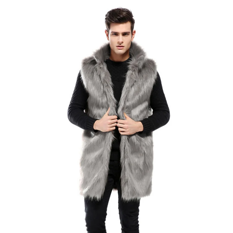 Mens Faux Fur Vest With Hood at Gabriel Burnell blog