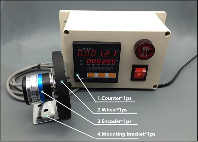 Rotary Encoder 300ppr Digital Electronic Meter Counter Wheel Roll ...