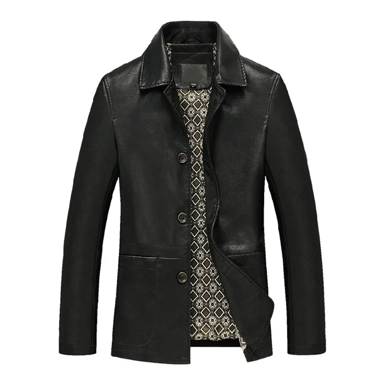 Men-Split-Leather-Jacket-Black-Brown-2022-New-Spring-And-Autumn-Button ...