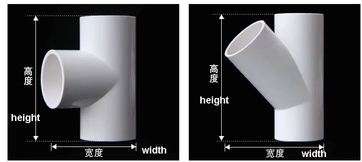 gogo PVC pipe joints tee fitting 3 way 4 way 45 degree 90 degree right ...