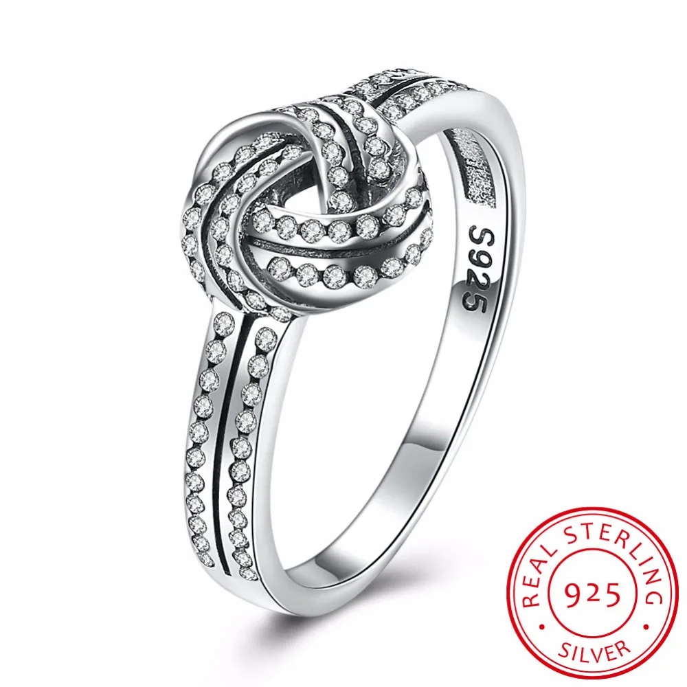 Authentic 100% 925 sterling silver rings ladies fashion AAA Zircon is ...
