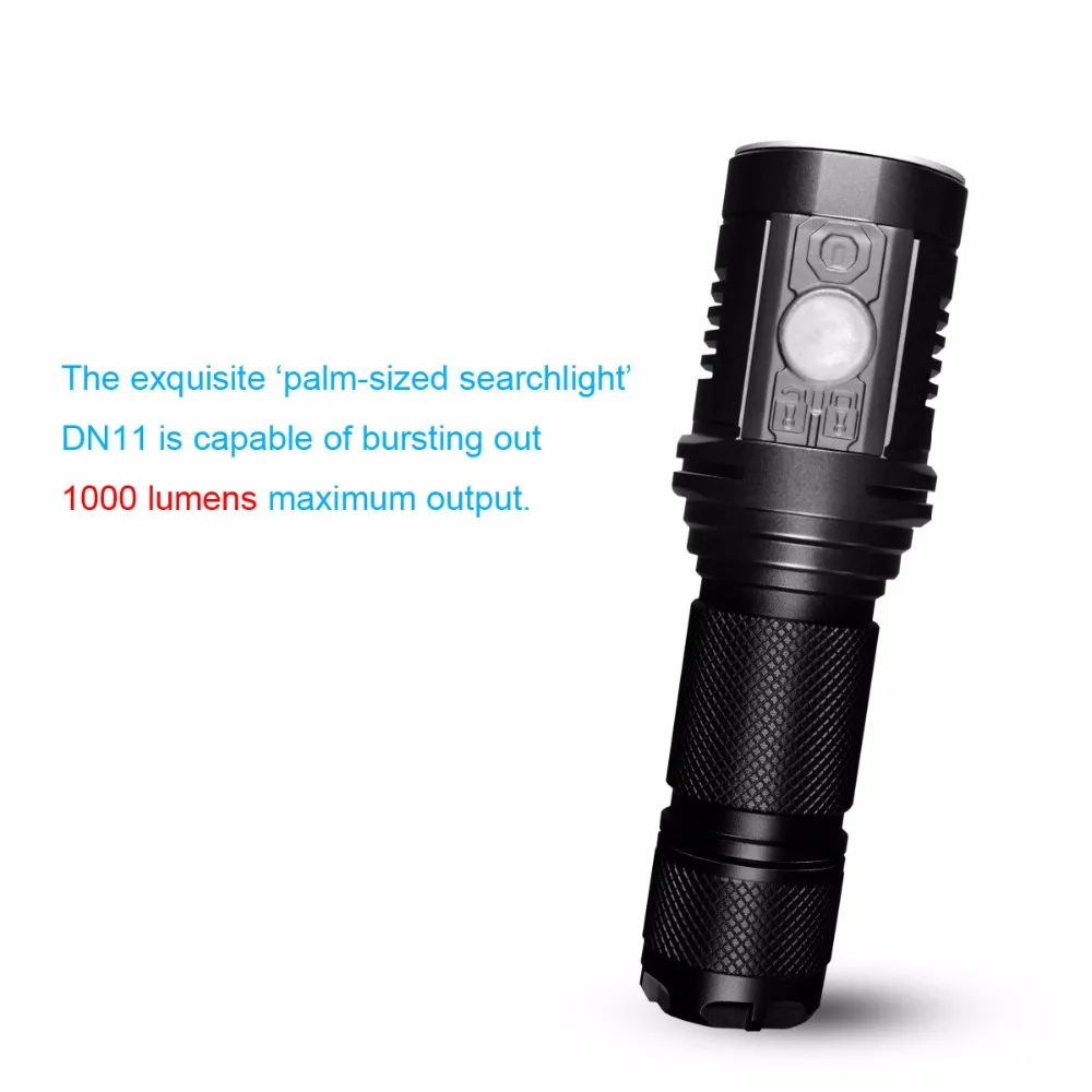DN11 LED Flashlight 18650 zoom torch waterproof CREE XPL HI 1000LM led ...