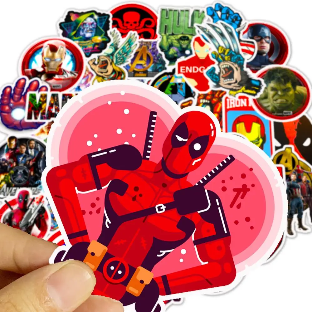 50 PCS Cartoon Marvel Stickers Superheroes Toys for Children Funny ...