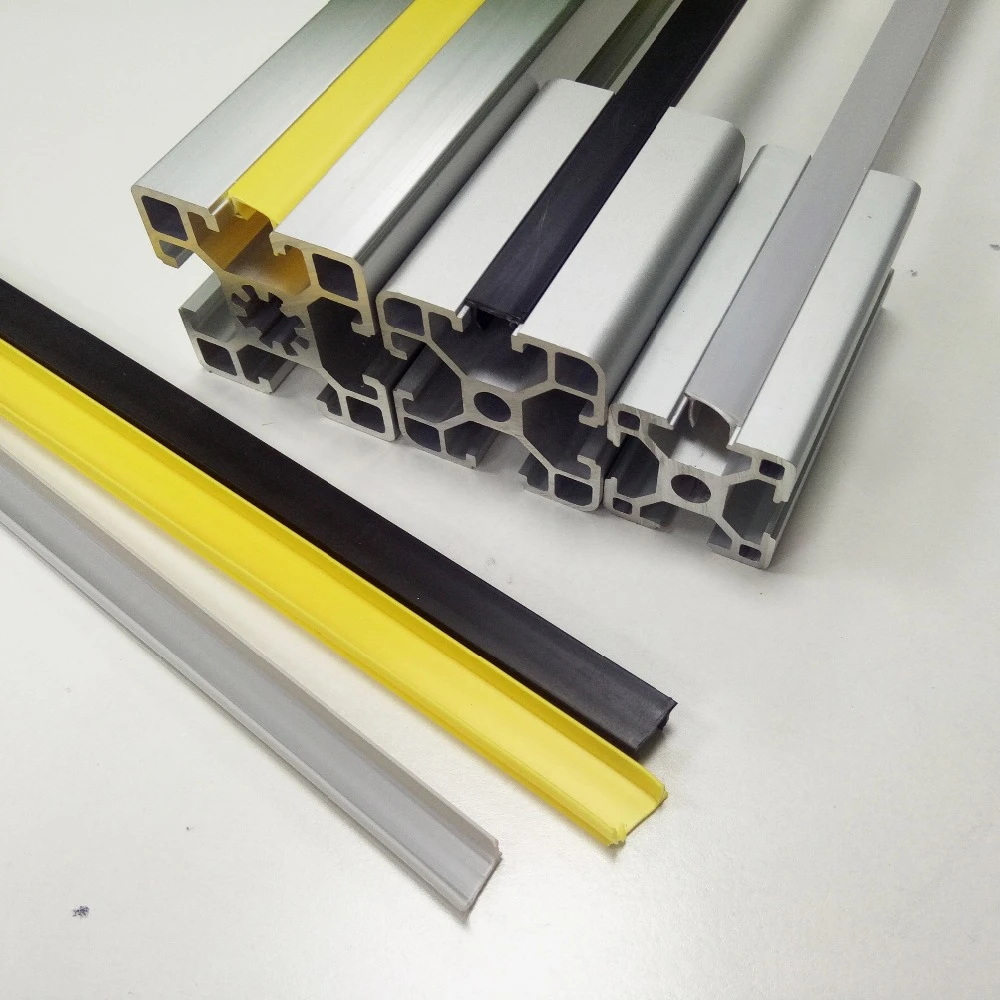 Black/grey/yellow U-shaped Plastic Edge Trim Strip Pvc T Slot Cover ...