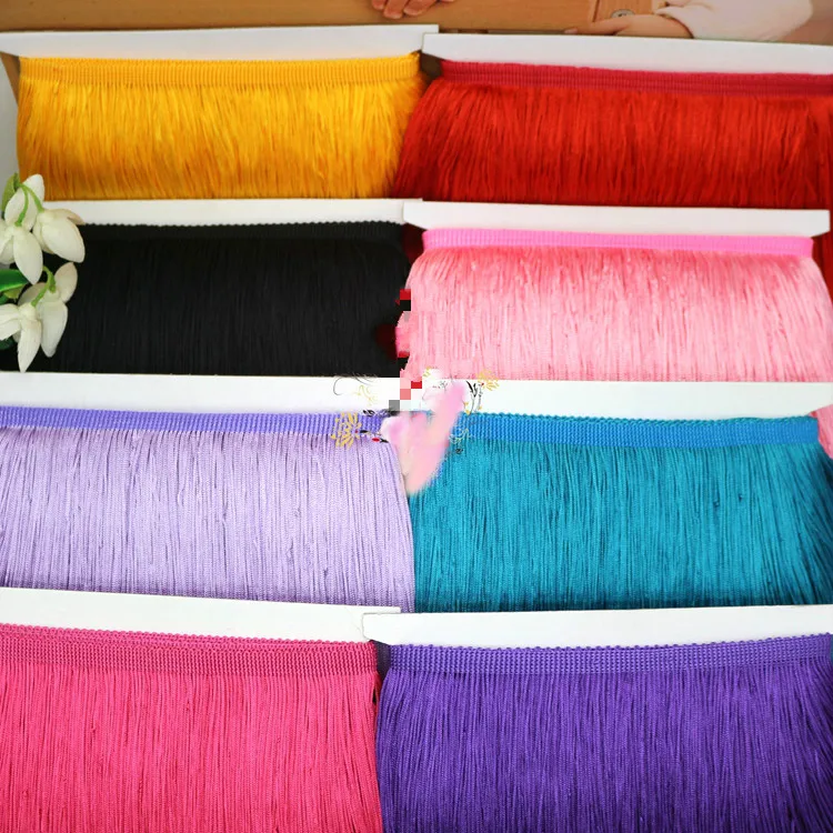 30CM Long Polyester Fringe Tassel Lace Ribbon Guipure Yarn Trim For Sew ...