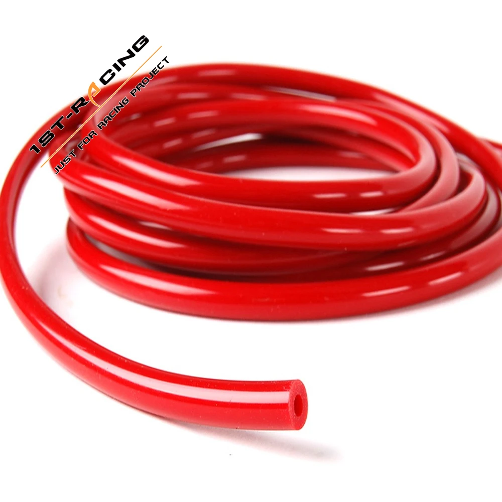 UNIVERSAL RED SILICONE VACUUM BOOST VAC HOSE PIPE TUBE 6MM ID X 10MM OD ...
