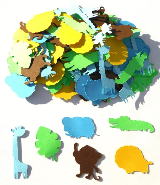 Cute Jungle Animal Boy Themed Party Confetti Assorted Pieces or a ...