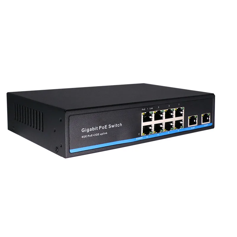 48V 10 port Poe Switch Gigabit Switch Ethernet switch support IP ...
